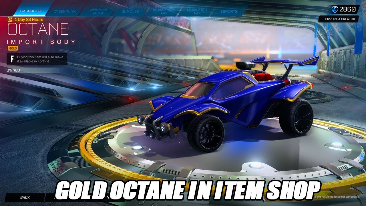 Gold Octane In The Rocket League Item Shop!! - Rocket League Item Shop ...