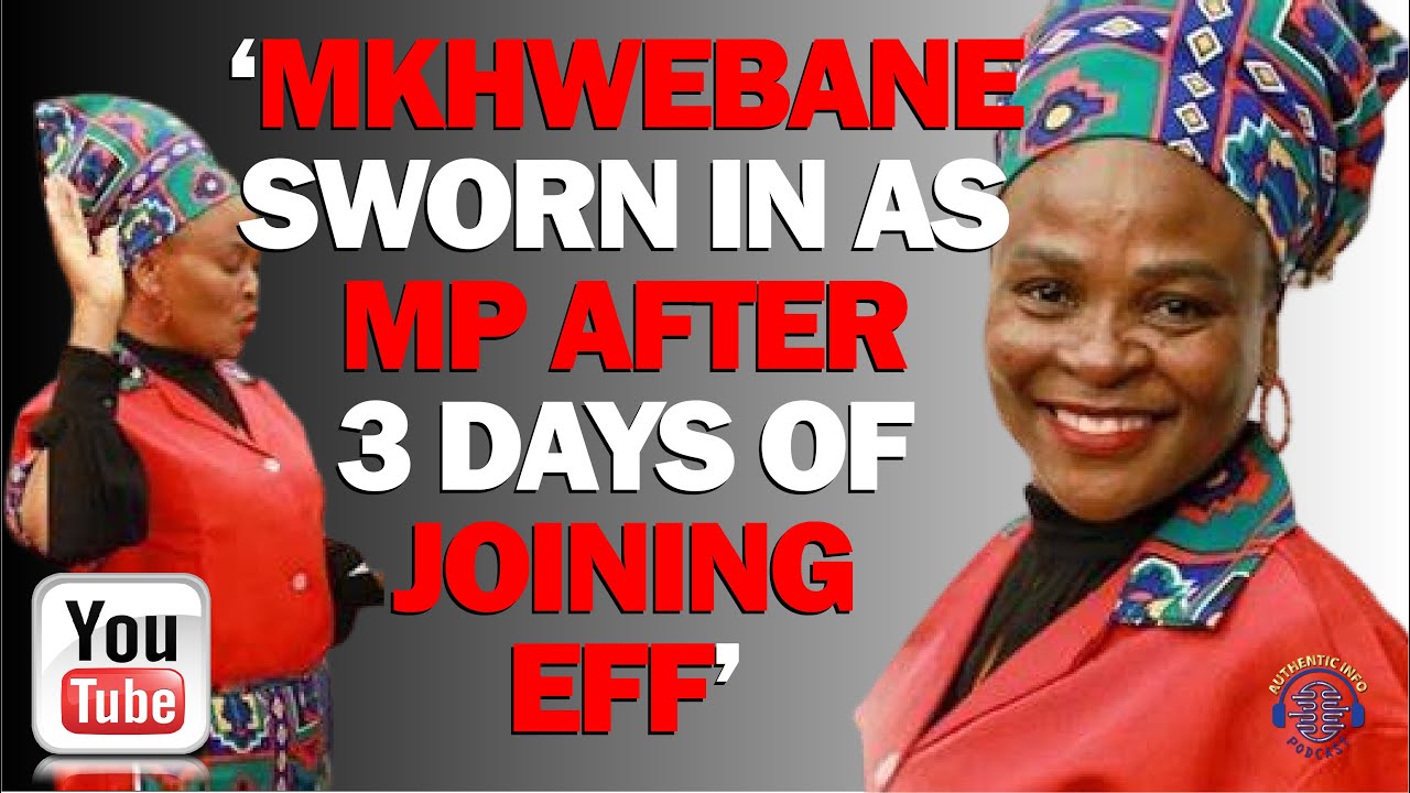 Breaking: Mkhwebane joins EFF & Immediately Becomes MP - YouTube