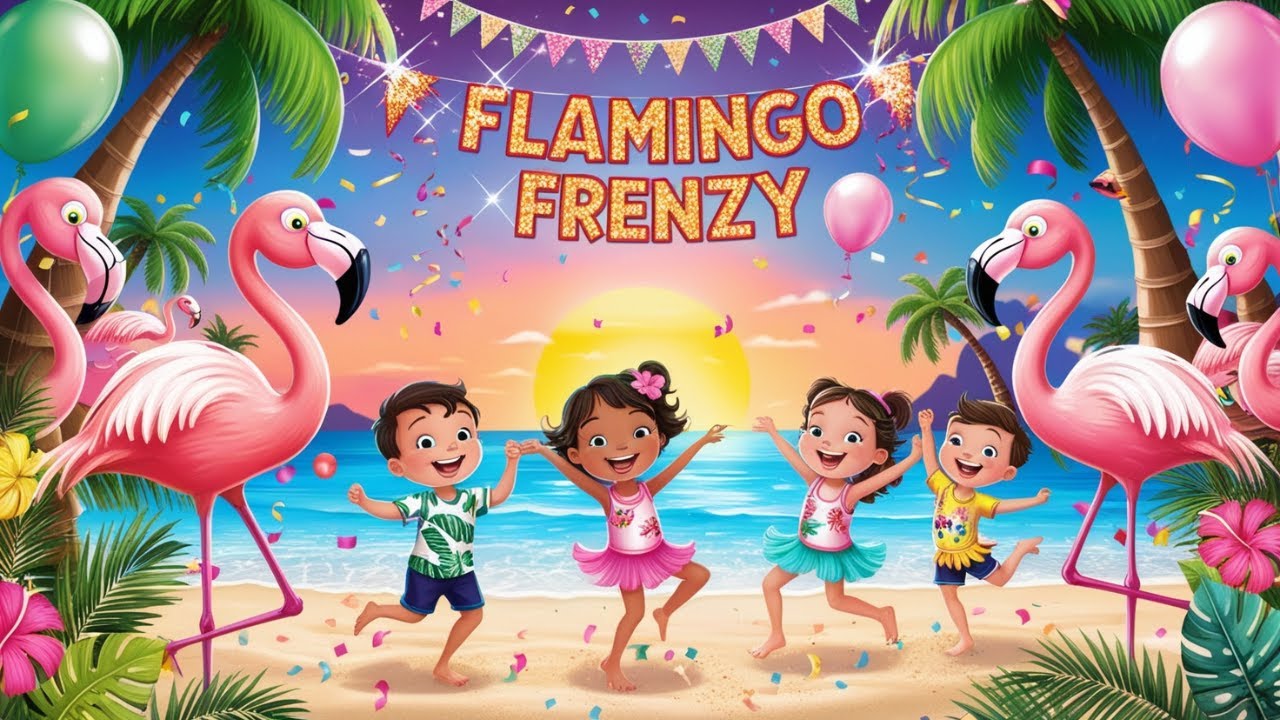 Flamingo FRENZY! Dance Game 🦩🌴 Red Light/Green Light Brain Break/kids ...
