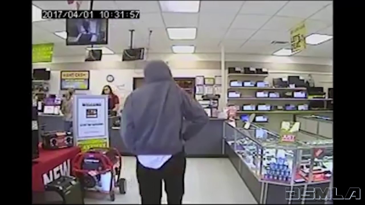 Surveillance video taken during armed robbery at shop | CCTV Footage ...