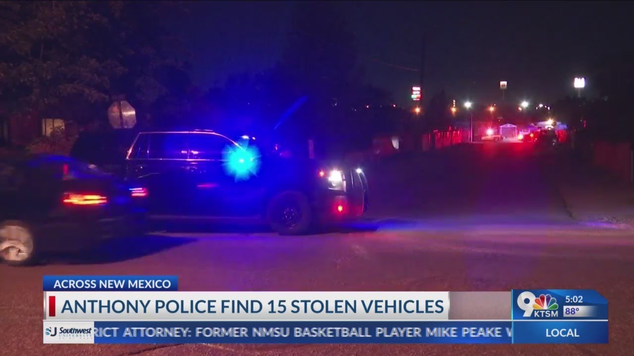 Anthony Police Department finds 15 stolen vehicles - YouTube