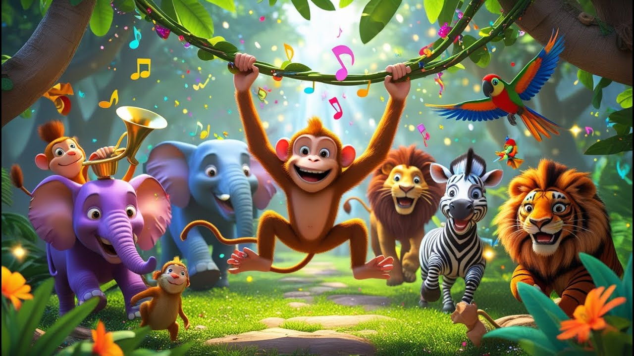Max the Monkey and the Jungle Parade | Kids Song | Nursery Rhymes - YouTube