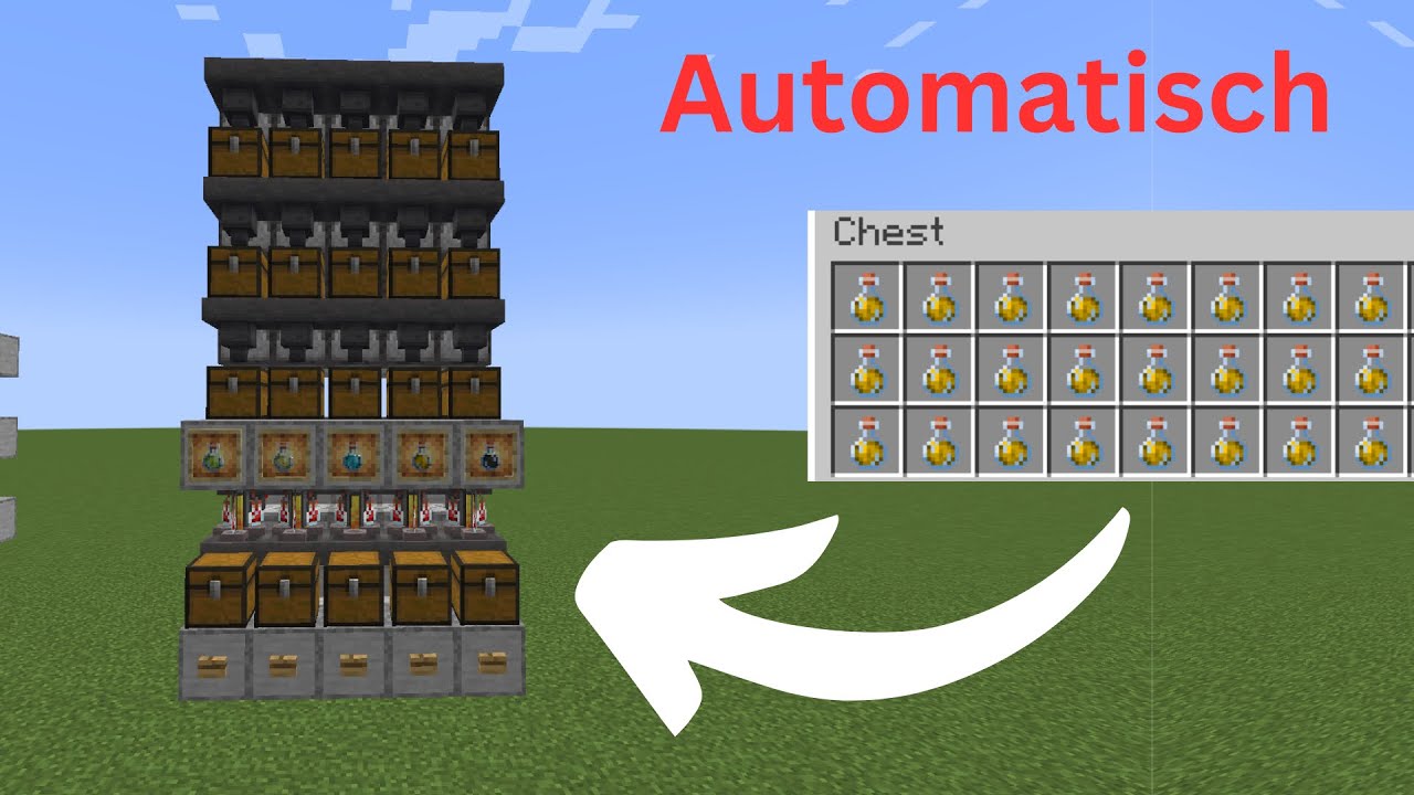 Minecraft Einfacher Automatischer Redstone Braustand I Alle Tränke I 1. ...