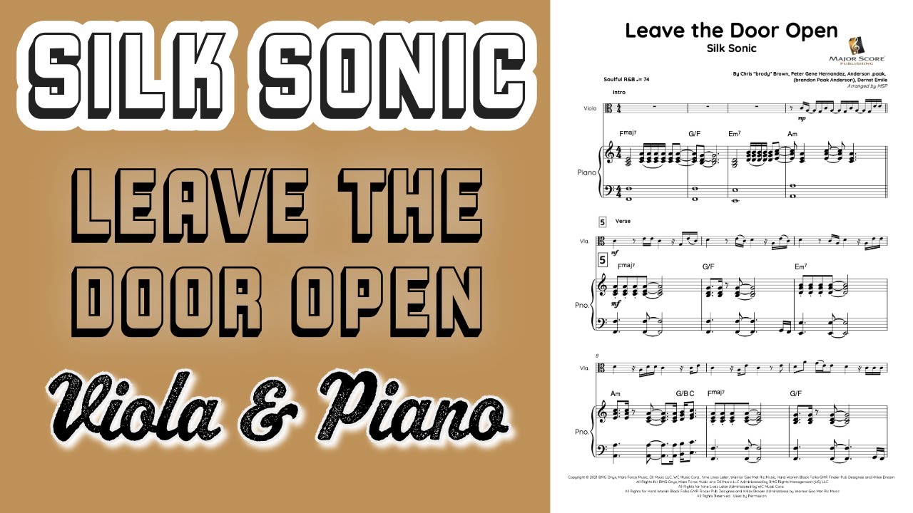 Leave The Door Open | Viola arrangement - YouTube