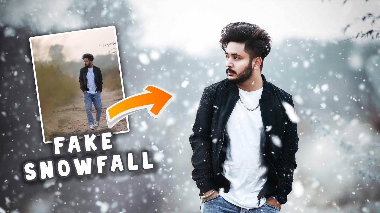 Create Realistic Snow Fall In Photos - Winter Editing - Picsart or ...