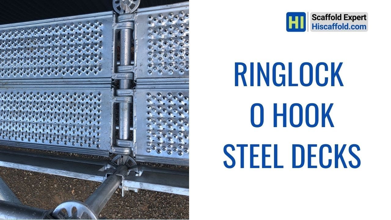 Ringlock Scaffolding Steel Decks with O Hook - YouTube