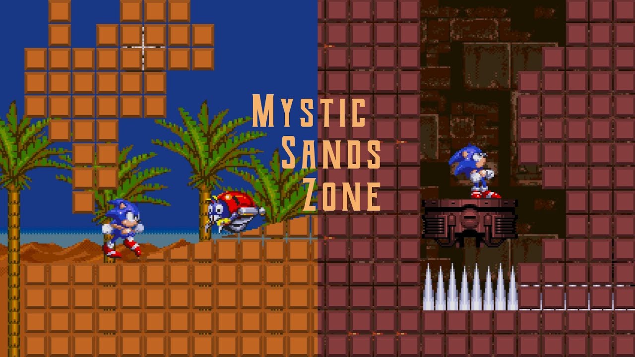 Mystic Sands Zone Acts 1 and 2 | Classic Sonic Simulator | Breach ...