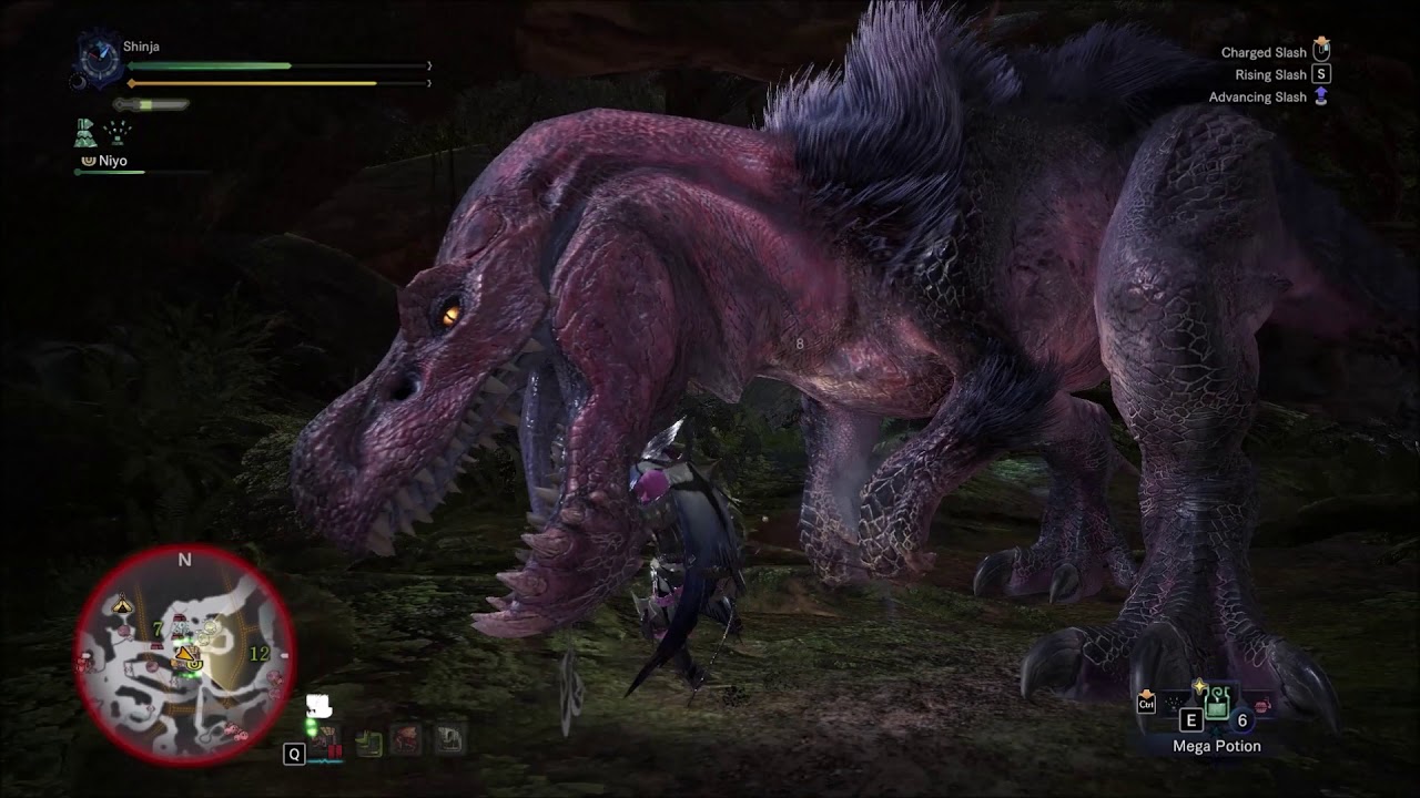 A Fire breathing T-Rex vs a Sword and Shield Boi | Monster Hunter World ...