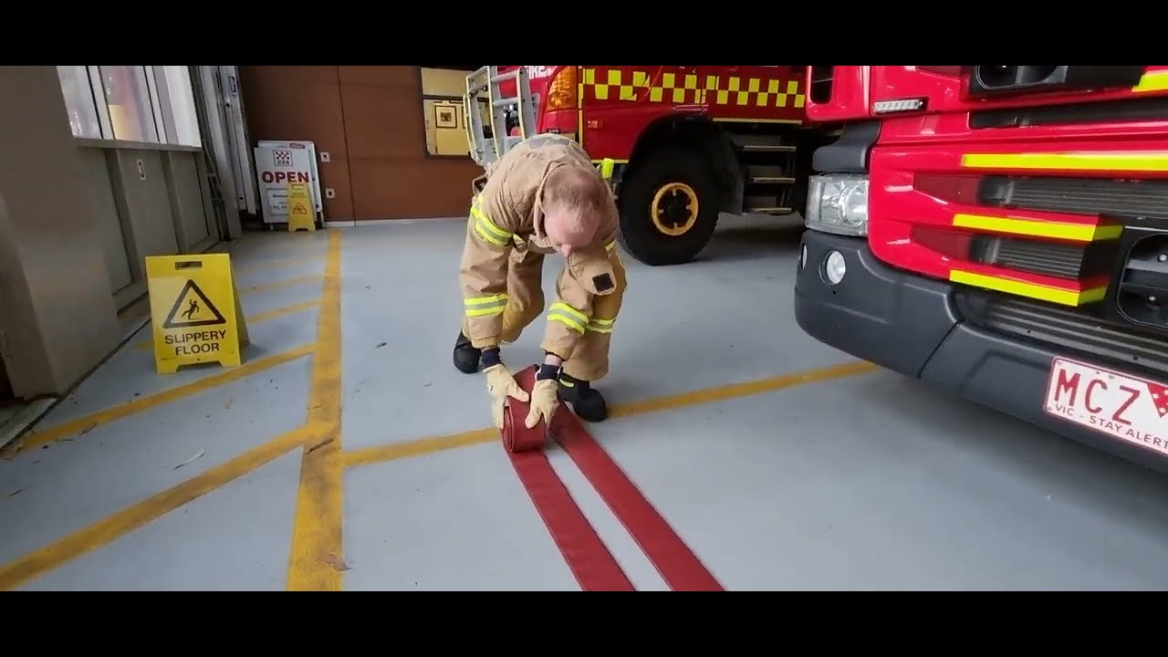 A different take on rolling hose on the bight - YouTube