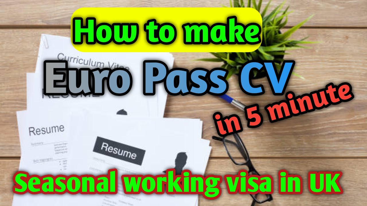 How to make euro pass CV in 5 minute - YouTube