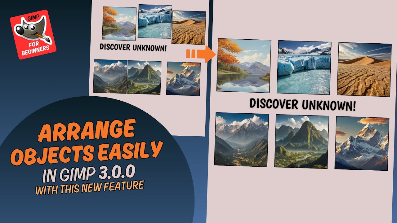 Arrange Objects Easily in GIMP 3- for beginners! - YouTube