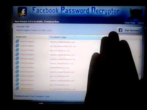 FacebookPasswordDecryptor .How to use it - YouTube