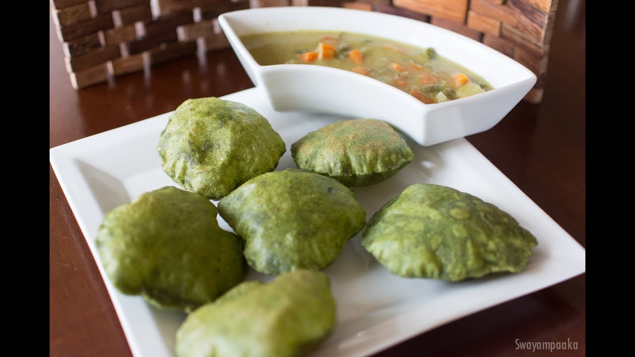 Palak Poori | Spinach Poori | Breakfast recipes - YouTube