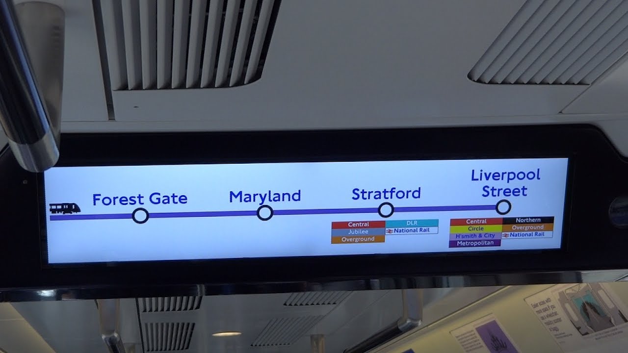 Elizabeth Line Class 345 Announcements & Passenger Information Screen ...