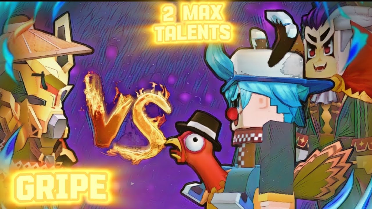 Gripe Vs 2 Max Talent Players In Bedwars BlockmanGO - YouTube