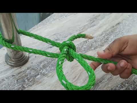 How to tie bowline rescue knot - YouTube