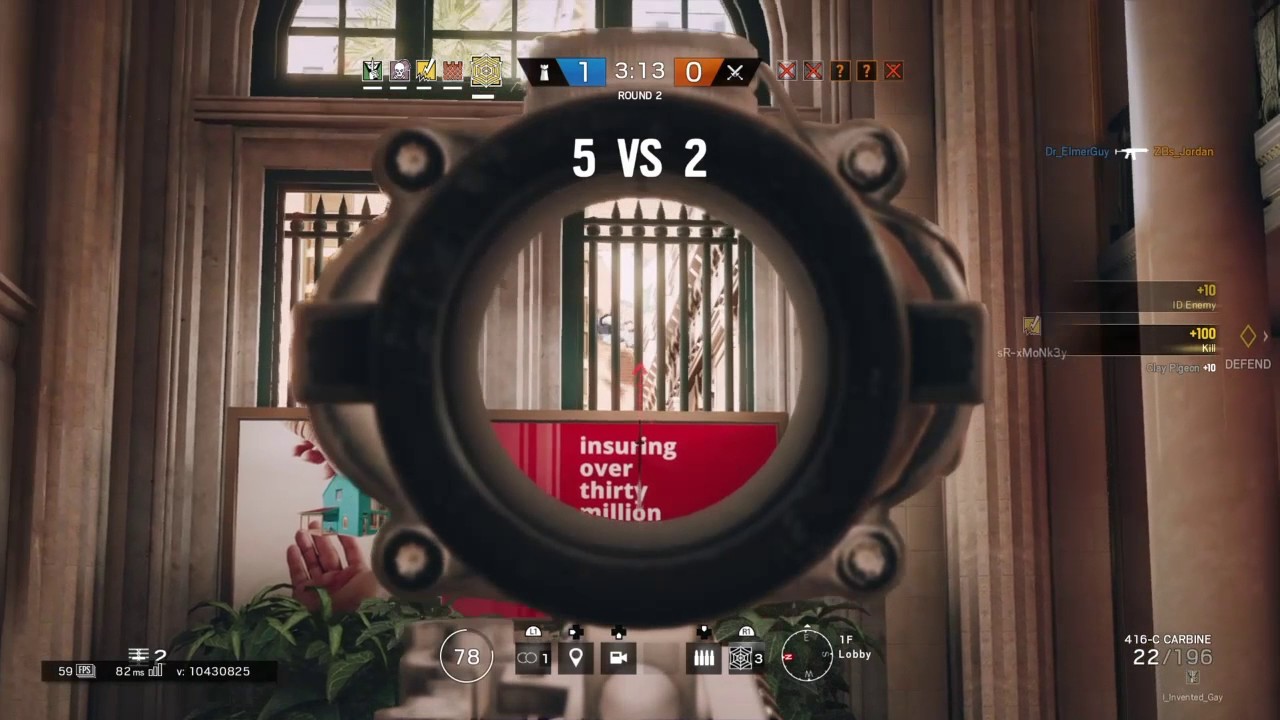 1 HP?!? - Rainbow Six Siege - YouTube