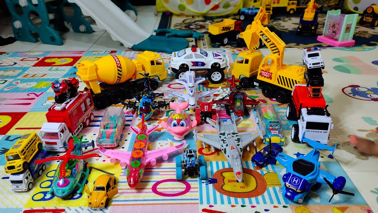 Excavator, Helicopter, Airplane, Mixer Truck, Dump Truck, Police Car ...