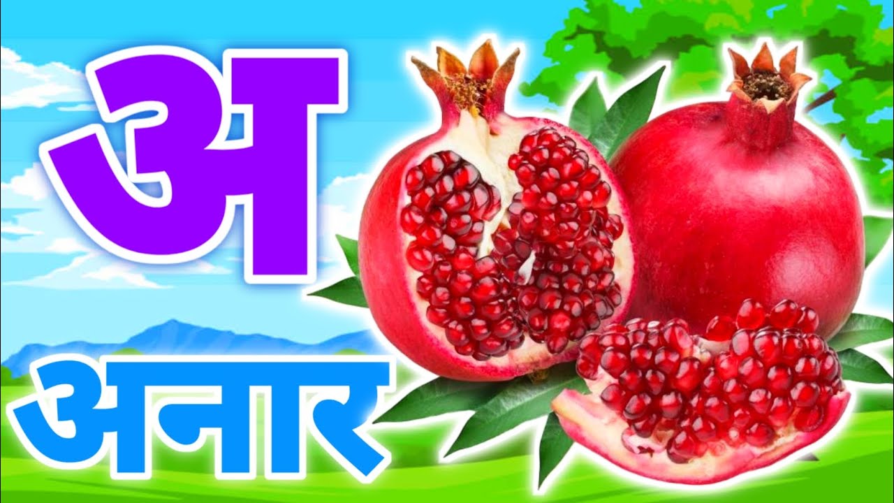 अ से अनार,आ से आम,हिंदी वर्णमाला,अआइईउऊ,क से कबूतर, a se anar, aa se ...