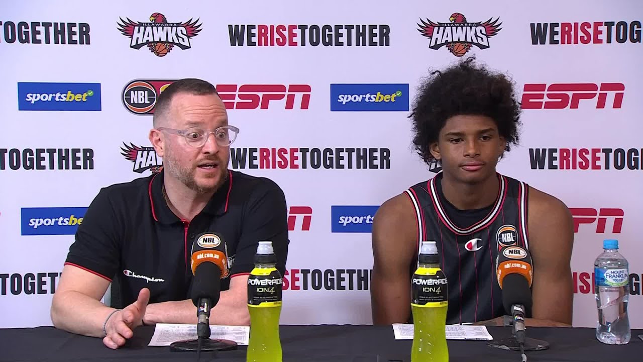 Jacob Jackomas and AJ Johnson press conference vs Melbourne United ...