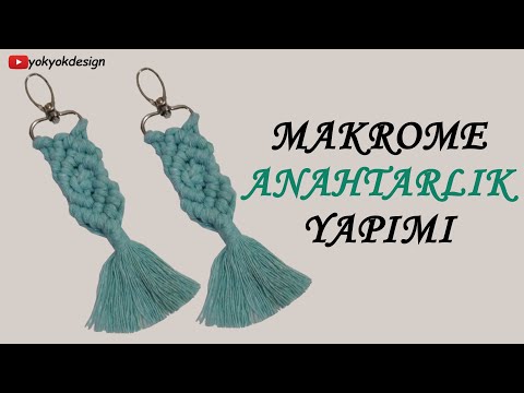 Baklava Model Makrome Anahtarlık Yapımı1 - DIY Easy Macrame Keychain Tutorial