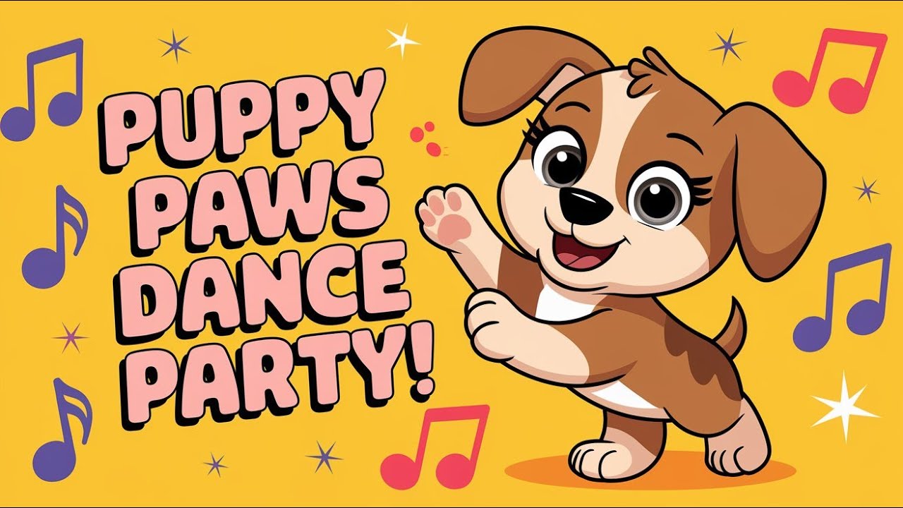 Puppy Paws Dance Party | Fun Kids Song About Dogs | Educational Nursery Rhyme for Toddlers ...