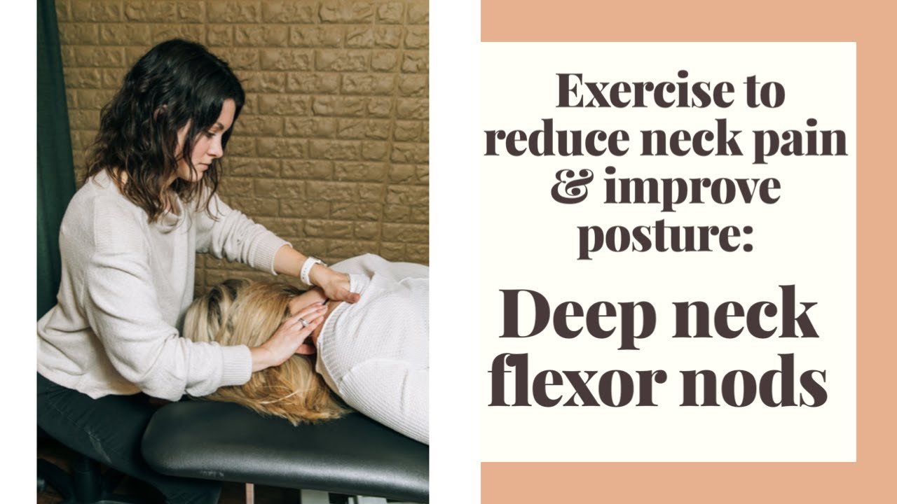 Exercise to improve posture and reduce neck pain: Deep Neck Flexor Nods ...