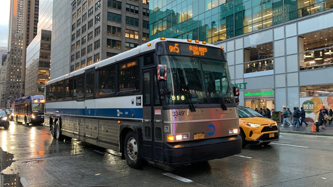 2007 MCI D4500CL 3349 & 3406 QM4 & QM5 Express Buses At 6th Av & 42nd ...