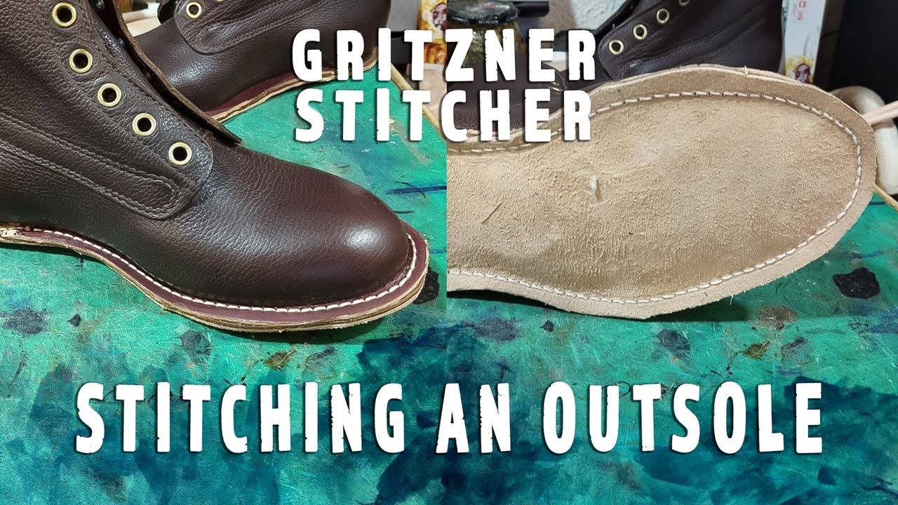 Stitching an Outsole with the GRITZNER Outsole Stitcher - YouTube