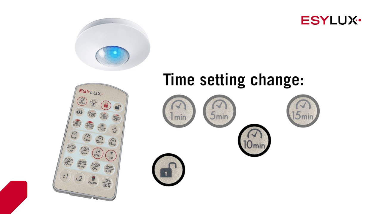 Functionality & Control: Remote control Mobil-PDi/Dali (time setting ...