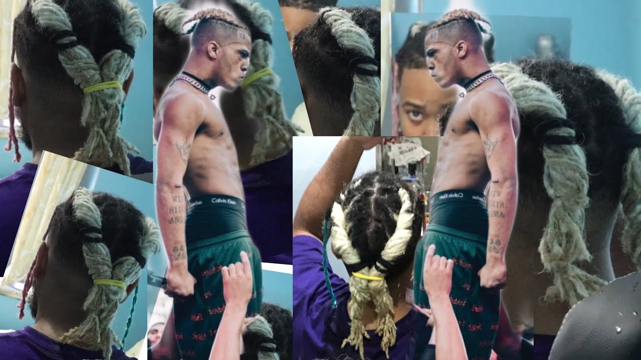 XXXTENTACION Locs Double Back Braids 🌱 - YouTube