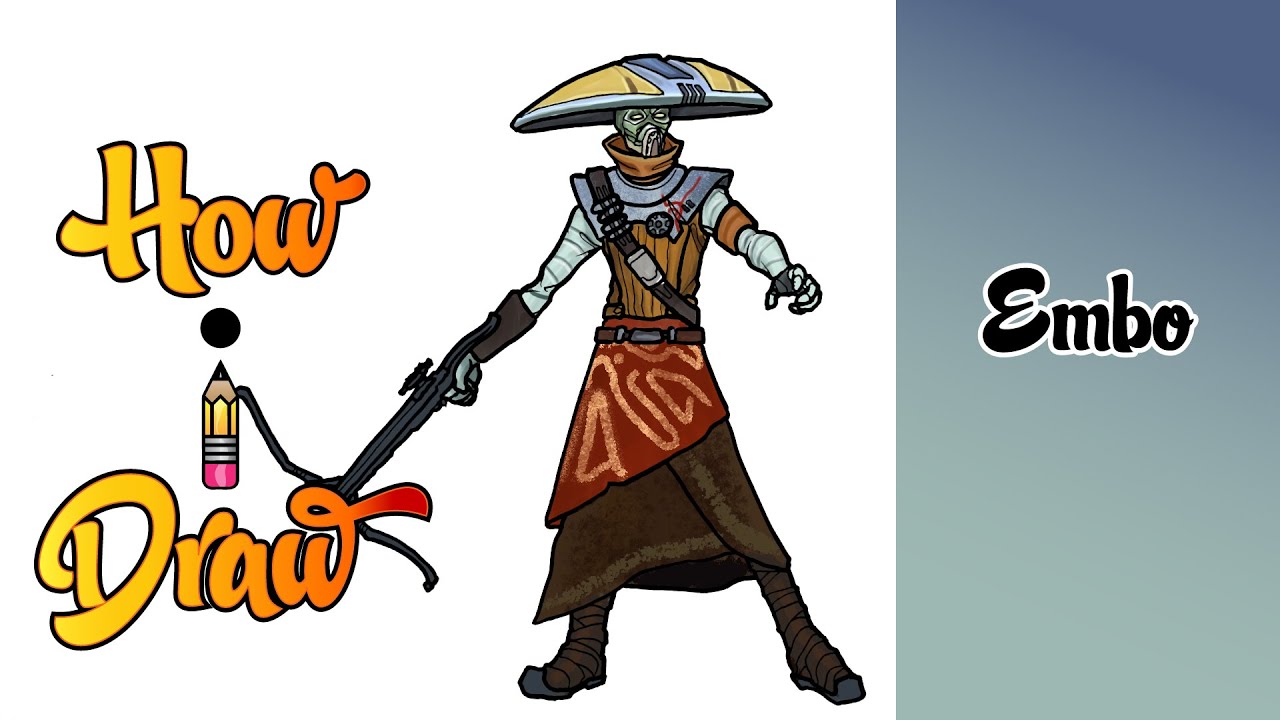 How I Draw BOUNTY HUNTER EMBO from STAR WARS the CLONE WARS * how to ...