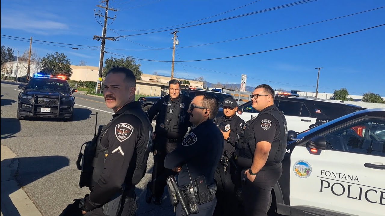 FONTANA POLICE OFFICERS BEING RESPECTFUL TO CAMERA PERSON - YouTube