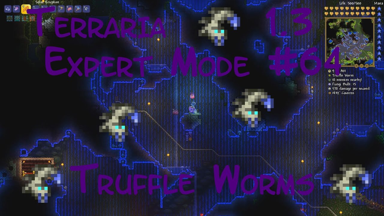 Terraria 1.3 Expert Mode Let's Play #64 Truffle Worms - YouTube
