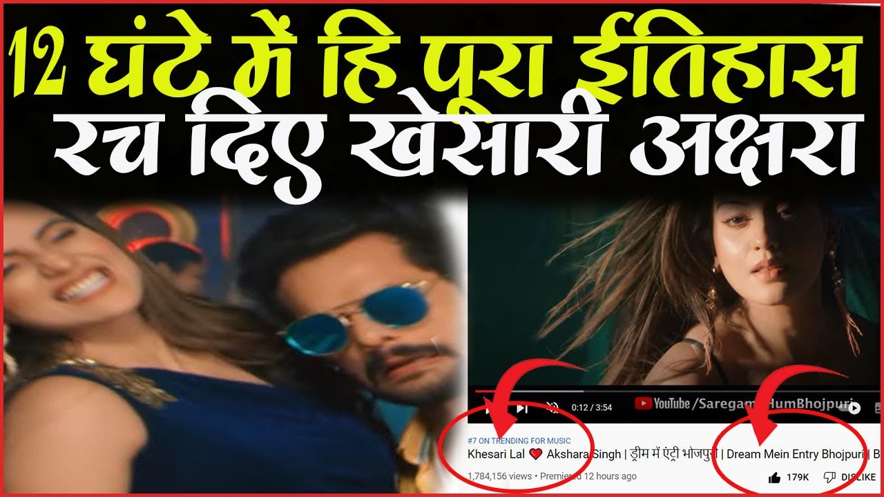 Khesari और Akshra का गाना Dream Me Entry ने 12 घंटे में ही इतिहास रच कर ...
