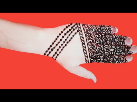 Arabic mehndi design|| back hand mehndi design|| easy mehndi design ...