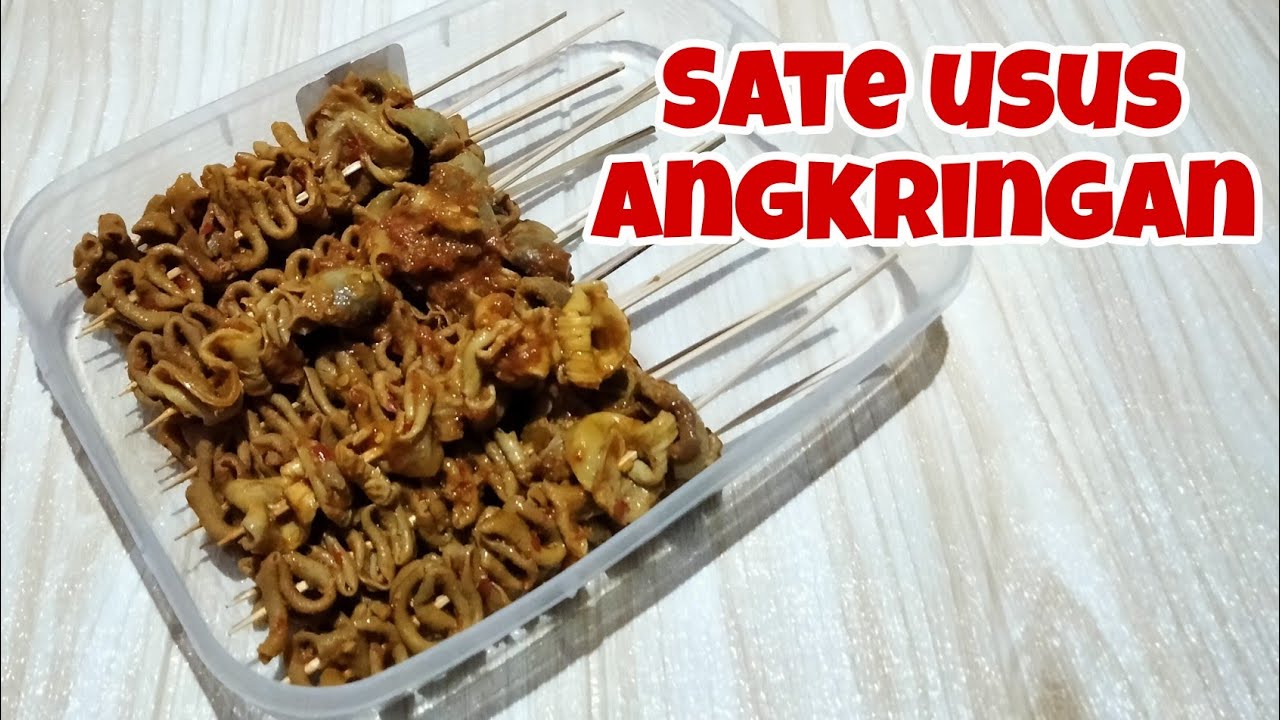 Resep sate usus angkringan - YouTube