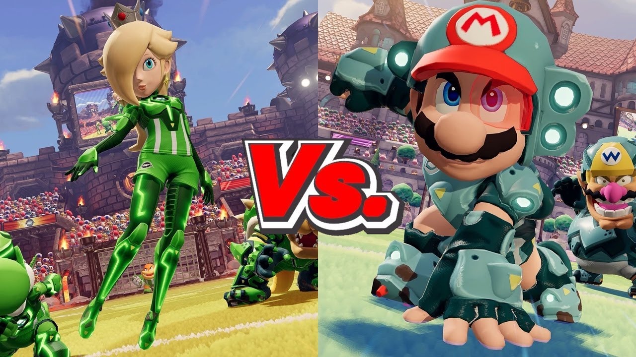Mario Strikers Battle League - Rosalina (Warriors) Vs. Mario (Bolts ...