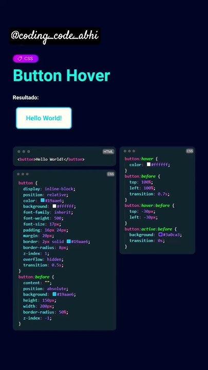 CSS Best Hover Effect🚀🚀🚀🚀. #css #htmlcss #html5css3 #csstips #animation #programmer #csstrick ...