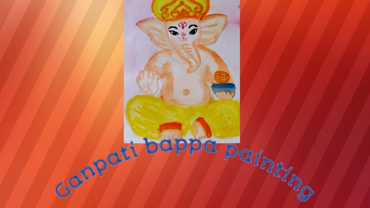 Ganpati bappa painting ll Ganesha easy painting ll how to paint Ganesha ...