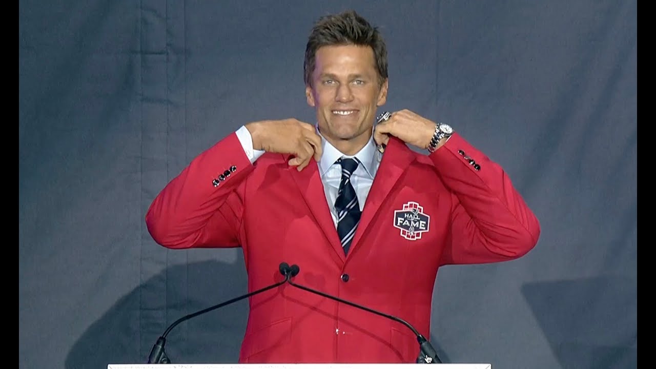 Tom Brady Hall of Fame Induction with Red Carpet Intro.Full Length ...