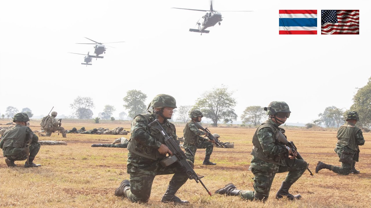 Royal Thai Army Air Assault during Hanuman Guardian 22 exercise - YouTube