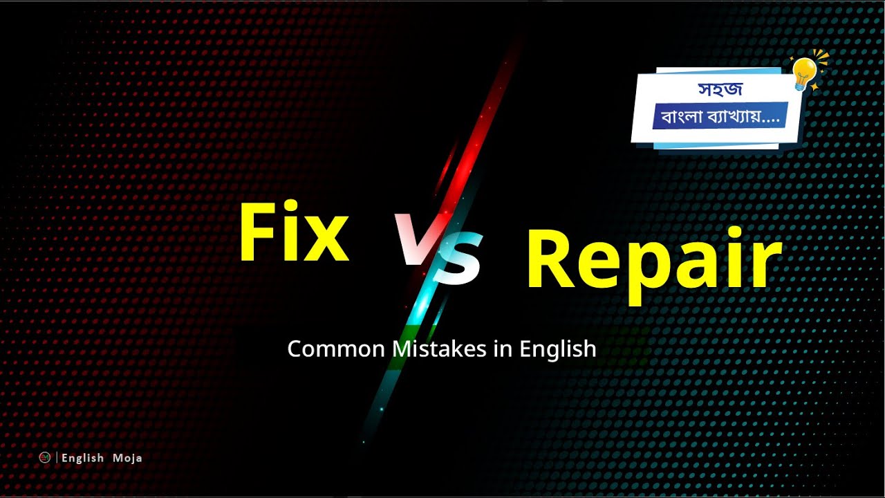 Fix Vs. Repair - YouTube