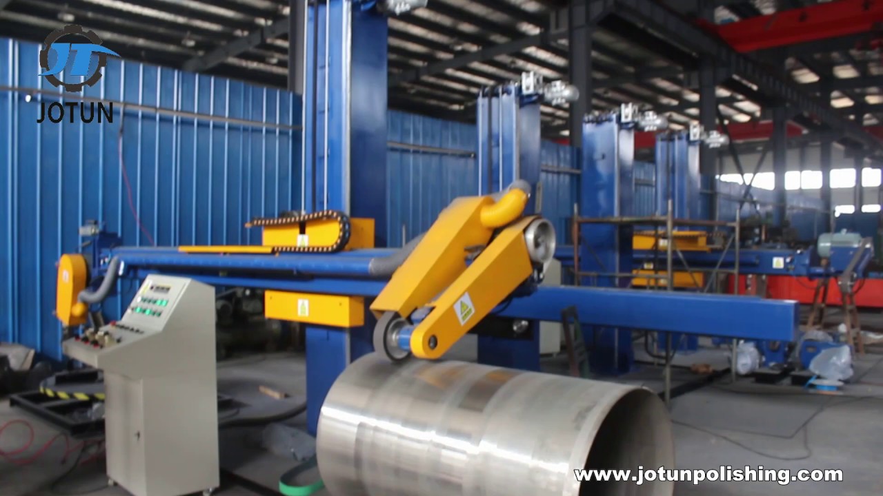 Jotun Stainless steel tank inside surface polishing buffing machine from China - YouTube