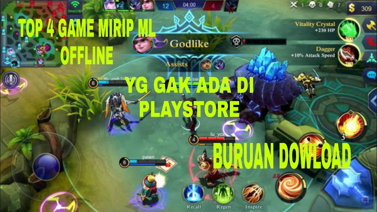 TOP 4 GAME MIRIP ML OFFLINE YG GK ADA DI PLAYSTORE - YouTube