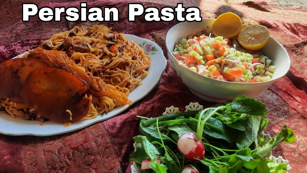 Cooking "Persian Pasta" in the village | Roosta food - YouTube