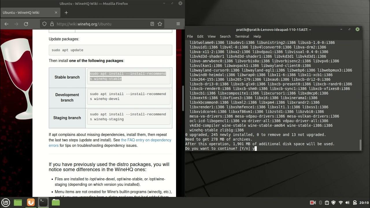 How to install Wine on Linux Mint - YouTube