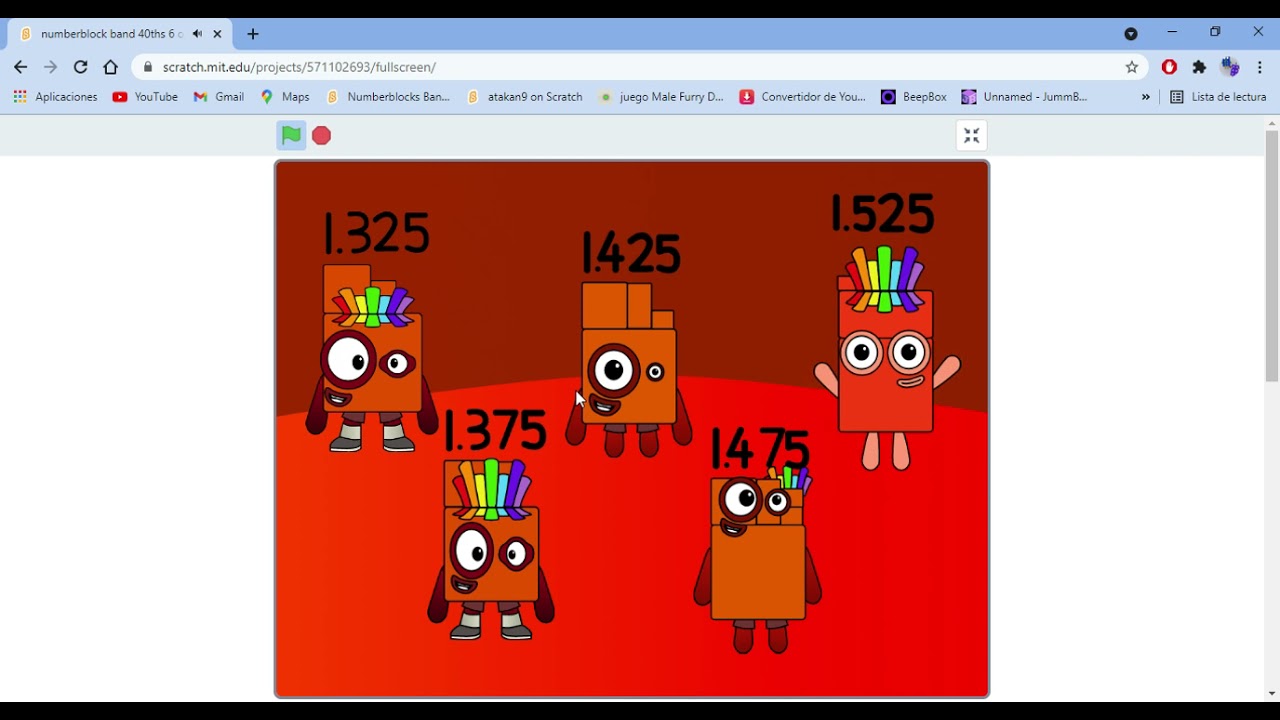 numberblock band 40ths 5 and 6 - YouTube