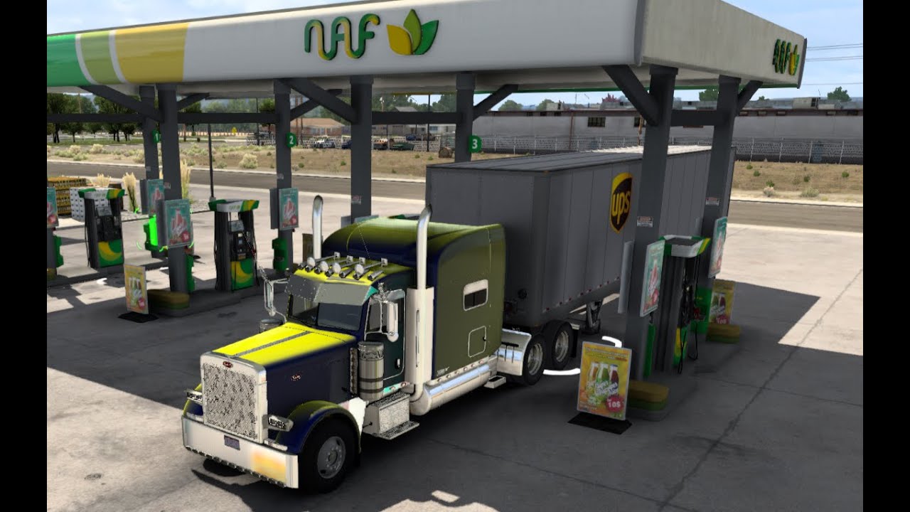 ATS Custom 379 Hauling UPS Load.. - YouTube