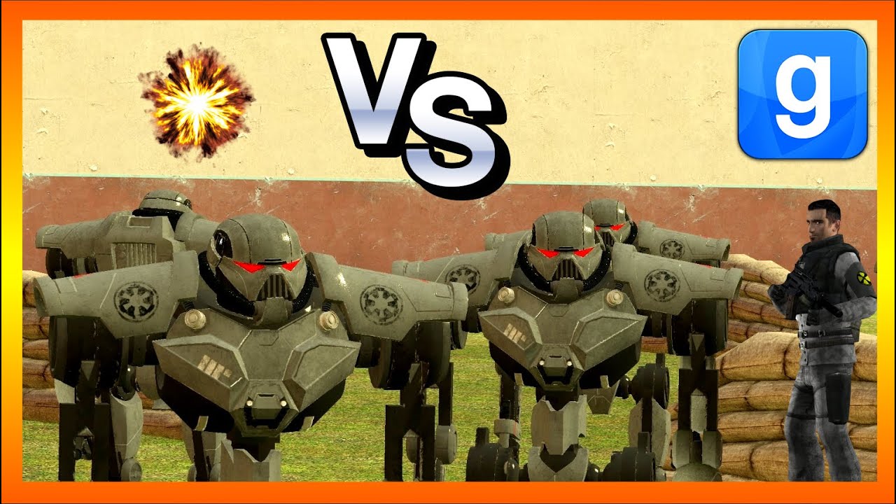 DT series sentry droid VS Half Life Rebel Army SNPC Fight Garry's Mod ...
